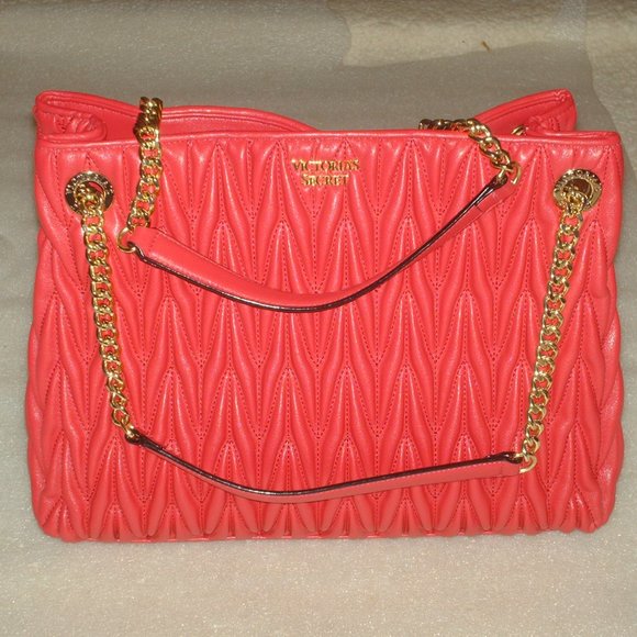 Victoria's Secret | Bags | Victorias Secret Red Quilted Look Handbag ...